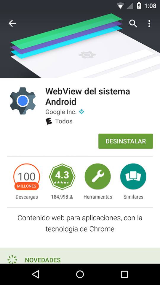 El componente WebView se actualiza en todos los dispositivos con ...